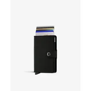 SECRID Miniwallet Crisple Leather And Aluminium Wallet - Mc-black