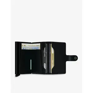 SECRID Miniwallet Crisple Leather And Aluminium Wallet - Mc-black