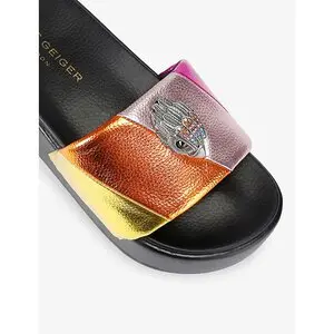 Kurt Geiger Meena Eagle Platform Woven Slides