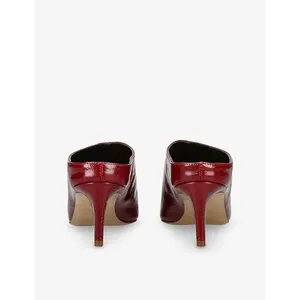 Le Monde Beryl Lou Mid-heel Leather Mules - Red/dark