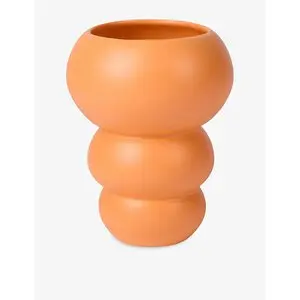 THE CONRAN SHOP Stacked Spheres Earthenware Vase 18.5cm - Orange