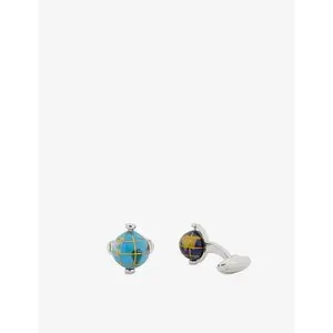 Paul Smith Spinning Globe Copper And Zinc Cufflinks - Blue