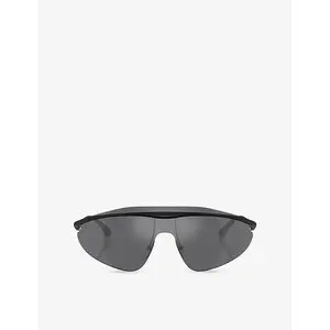 FERRARI Irregular Frame Metal Sunglasses - Black