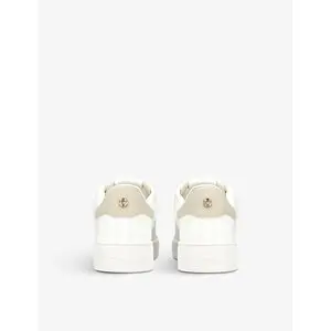 Carvela Daze Low-top Faux-leather Trainers With Gold-tone Hardware
