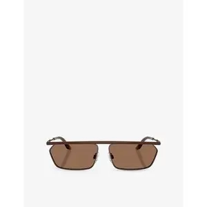 Dolce & Gabbana Rectangle Metal Sunglasses - Brown