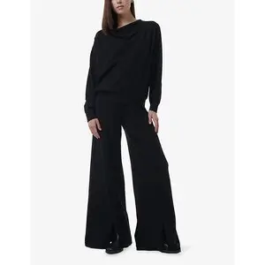 LEEM Cowl Neck Knitted Wool-blend Jumper