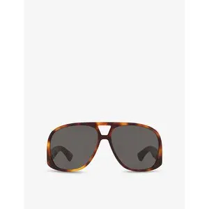 Saint Laurent Sl 652 Pilot-frame Sunglasses - Brown
