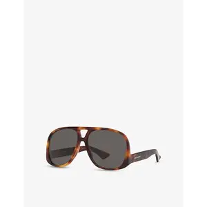 Saint Laurent Sl 652 Pilot-frame Acetate Sunglasses