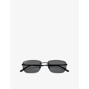 Ray-ban Irregular Metal Sunglasses - Black