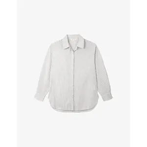 THE WHITE COMPANY Striped Cotton Shirt - White/blue