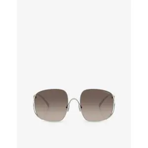 Miu Miu Square-frame Metal Sunglasses - Silver