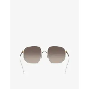 Miu Miu Mu A57s Square-frame Metal Sunglasses - Silver