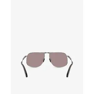 Moncler Aviator-frame Metal Sunglasses