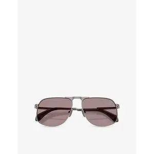 Moncler Aviator-frame Metal Sunglasses