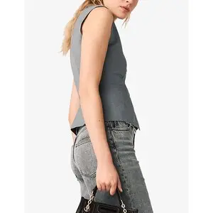 Maje Jewel-embellished Wool-blend Vest