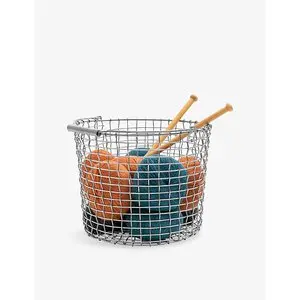KORBO Classic Woven Metal Storage Bucket