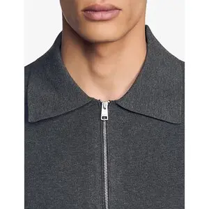 Sandro Zip-up Regular-fit Cardigan - Grey
