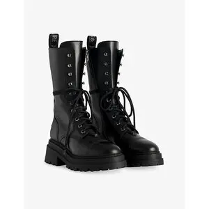 Zadig&Voltaire Tyler Python-effect Leather Heeled Ankle Boots