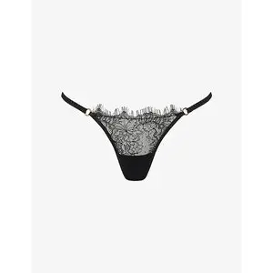 Bluebella Camelia Lace Thong - Black
