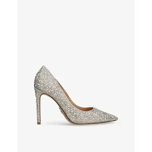 Steve Madden Thrive Heeled Woven Courts - White/comb