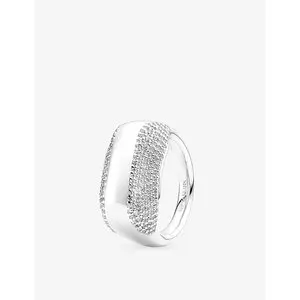 SIF JAKOBS Rhodium-plated Sterling- And Cubic Zirconia Ring - Silver