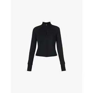 Sweaty Betty All Day Zip-up Stretch-woven Jacket - Black
