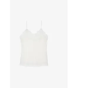 The Kooples Silk Lace-embroidered Spaghetti Strap Top - Ecru