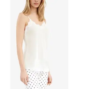 The Kooples Silk Lace-embroidered Spaghetti Strap Top