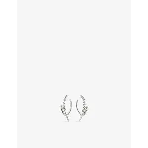 SHAUN LEANE Serpent Trace Sterling Hoop Earrings - Silver