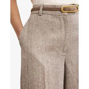 REISS Isla Wide-leg Stretch-woven Trousers