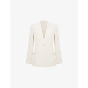 PHASE EIGHT Single-breasted Stretch-twill Blazer - Ivory