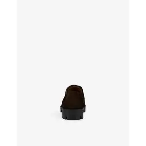 CHRISTIAN LOUBOUTIN Davisol Lion Flat Derby Shoes - Cafe