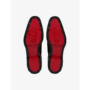 CHRISTIAN LOUBOUTIN Davisol Lion Flat Derby Shoes - Cafe