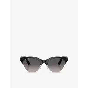 Ray-ban Rb2341 Polarised Clubmaster Square-frame Propionate Sunglasses - Black