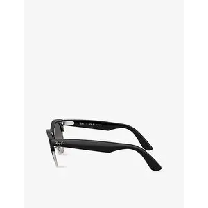 Ray-ban Rb2341 Polarised Clubmaster Square-frame Propionate Sunglasses - Black