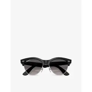 Ray-ban Rb2341 Polarised Clubmaster Square-frame Propionate Sunglasses - Black