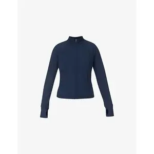 Sweaty Betty All Day Zip-up Stretch-woven Jacket - Navy Blue