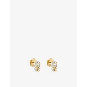 JIMMY CHOO Jc Pearl Cube Stud Earrings