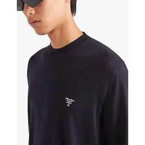 Prada Superfine Wool Crewneck Sweatshirt - Blue