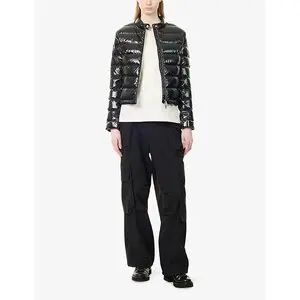 Moncler Papillon Funnel Neck Short Down Jacket
