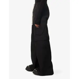 Rick Owens Cargo Belas Flared Stretch-cotton Trousers