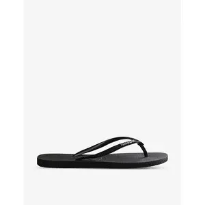 Havaianas Havaianas Slim Glitter II Rubber Flip Flops Black