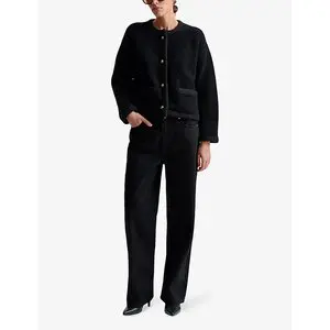 MALINA Carly Round-neck Button-down Wool-blend Cardigan
