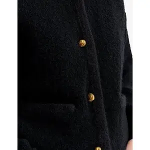 MALINA Carly Round-neck Button-down Wool-blend Cardigan