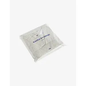 HAY Waffle-texture Cotton-blend Bathrobe - Grey