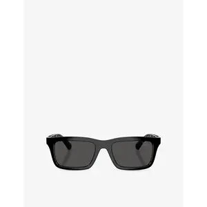 Burberry Rectangular Frame Acetate Sunglasses - Black