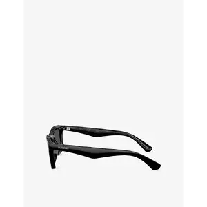 Burberry Rectangular Frame Acetate Sunglasses - Black