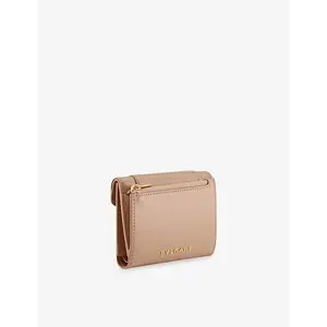 BVLGARI Serpenti Forever Compact Leather Wallet - Beige