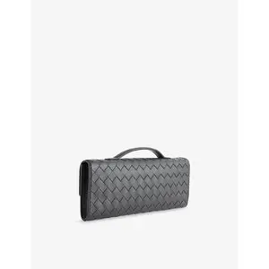Bottega Veneta Andiamo Flower Leather Clutch Bag