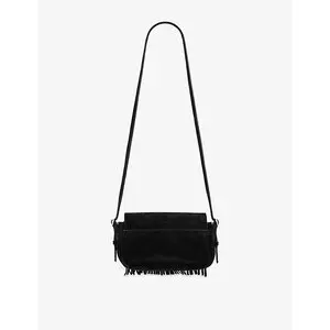 Sandro Suede Cross-body Bag With Fringe Detail